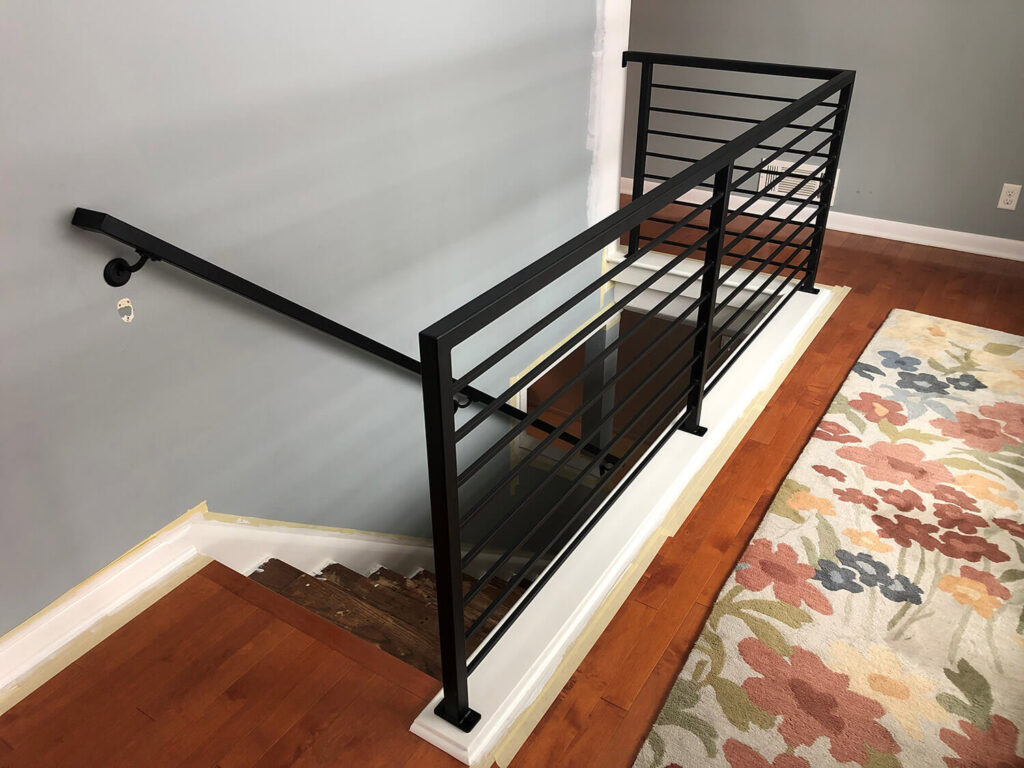 Horizontal Railing in Twin Cities, MN | Horizontal Wrought Iron Stair ...