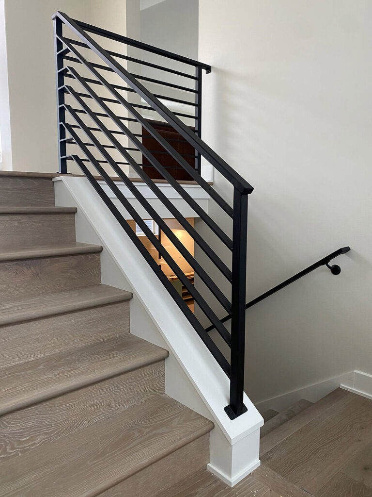 Horizontal Railing in Twin Cities, MN | Horizontal Wrought Iron Stair ...