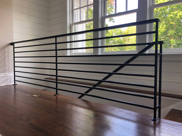 Horizontal Railing in Twin Cities, MN | Horizontal Wrought Iron Stair ...