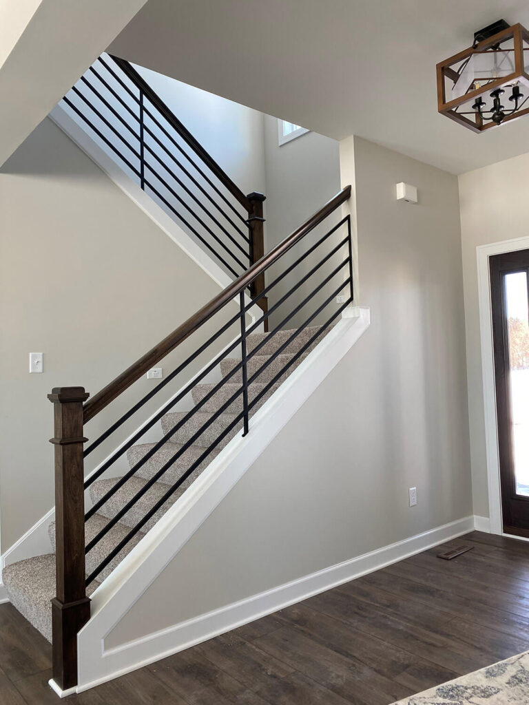Horizontal Railing in Twin Cities, MN | Horizontal Wrought Iron Stair ...