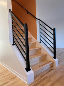 Horizontal Railing in Twin Cities, MN | Horizontal Wrought Iron Stair ...