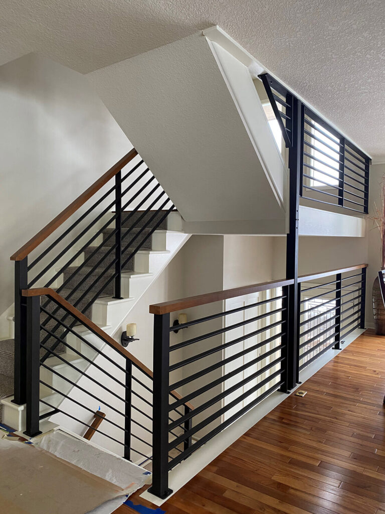 Horizontal Railing in Twin Cities, MN | Horizontal Wrought Iron Stair ...