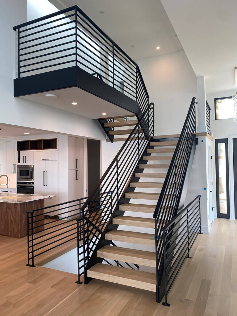 Horizontal Railing in Minnesota | Horizontal Wrought Iron Stair Railing
